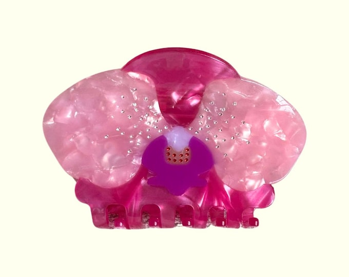 Orchid Hair Claw, Floral Hair Clip, Hair Accessory, Fun Hair Claw ...