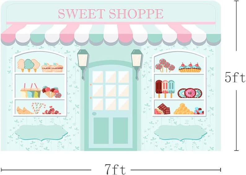 Ice Cream Birthday Backdrop Ice Cream Shop Vinyl Photo - Etsy