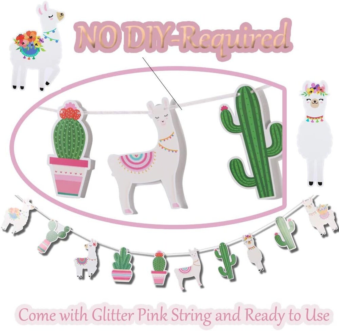 Llama Birthday Banner Llama Party Decoration Supplies for | Etsy