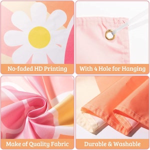 Groovy Birthday Backdrop for Retro Hippie Boho Party Decorations Daisy ...