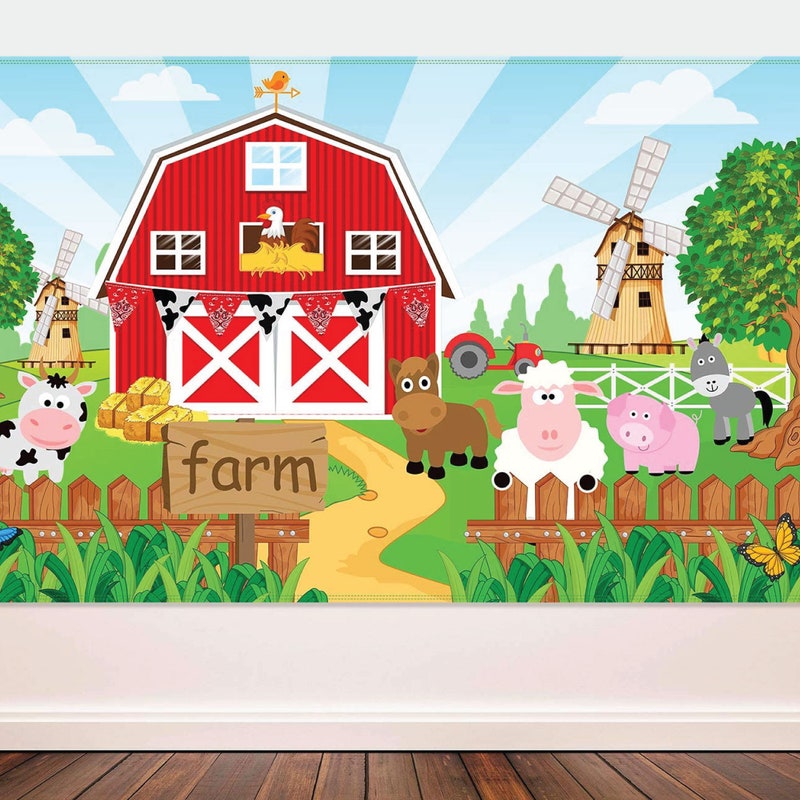 Farm Animal Backdrop - Etsy