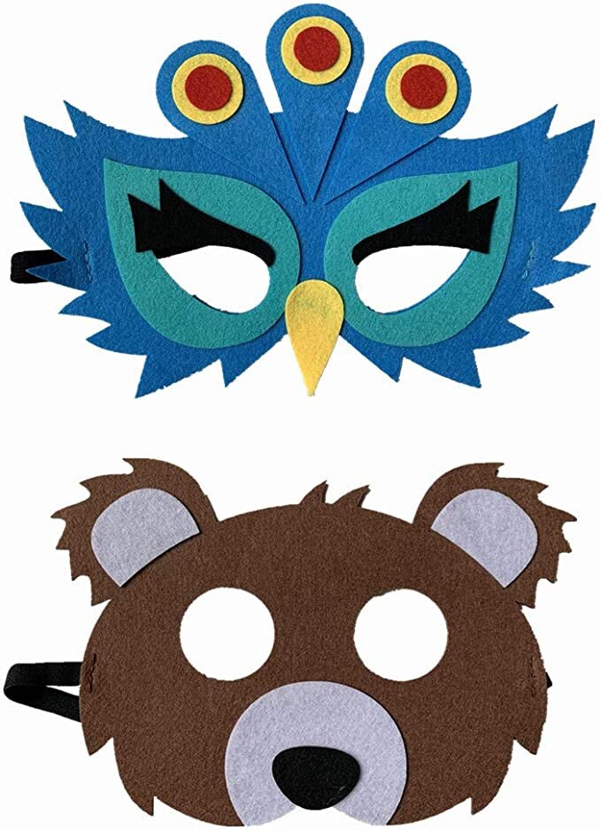 Woodland Animals Felt Masks Pack of 12 Woodland Party Favors - Etsy