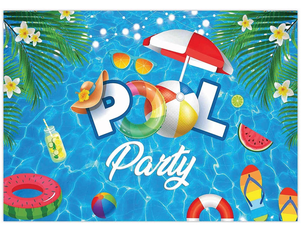 Pool Party Backdrop Summer Beach Pool Party Decorations - Etsy