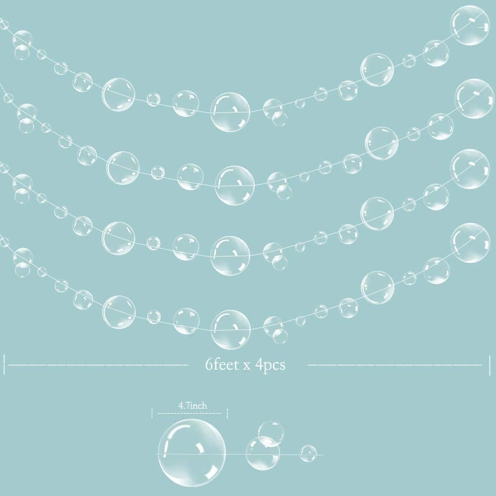 4 String Flat Under the Sea White Bubble Garlands for Little - Etsy