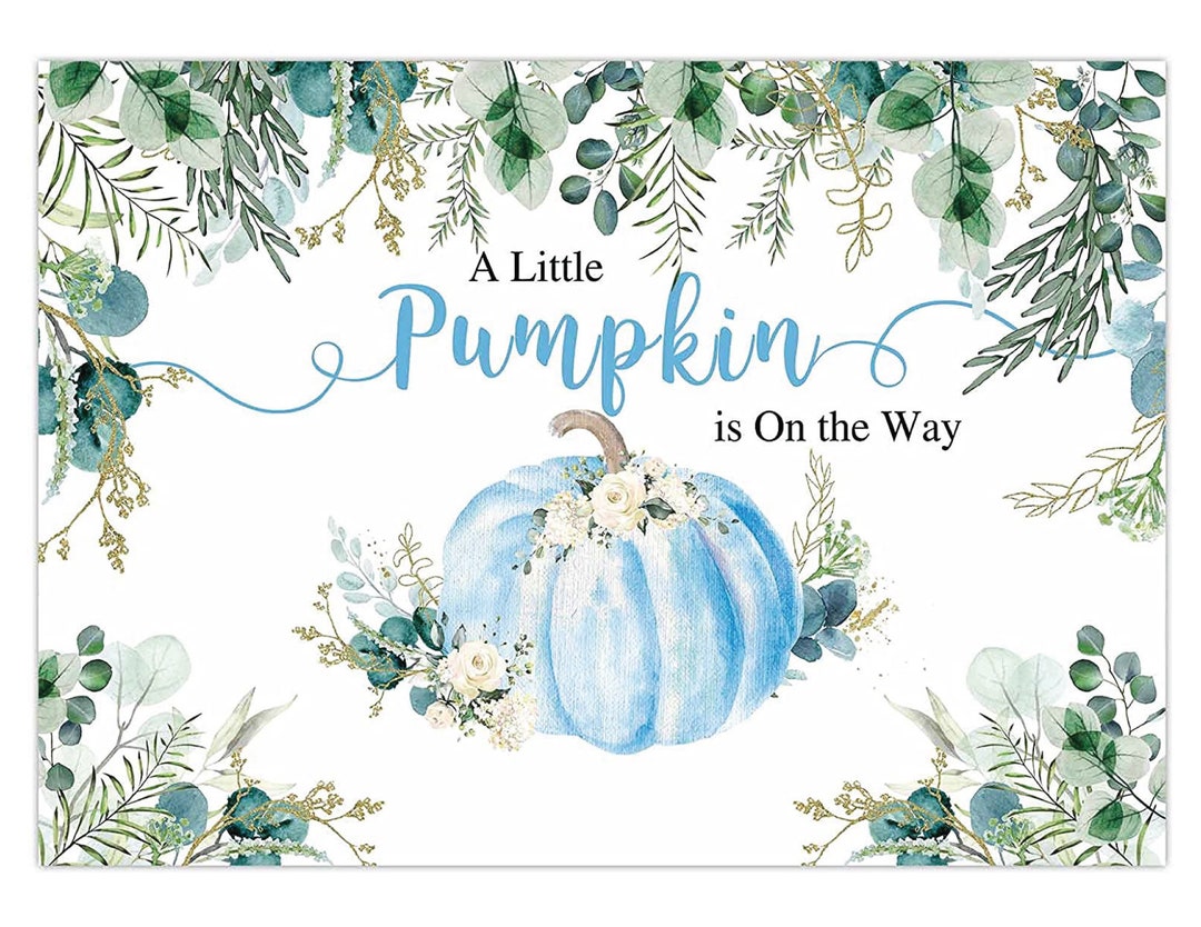 Our Little Pumpkin is on the Way Backdrop, Thanksgiving Fall Little ...