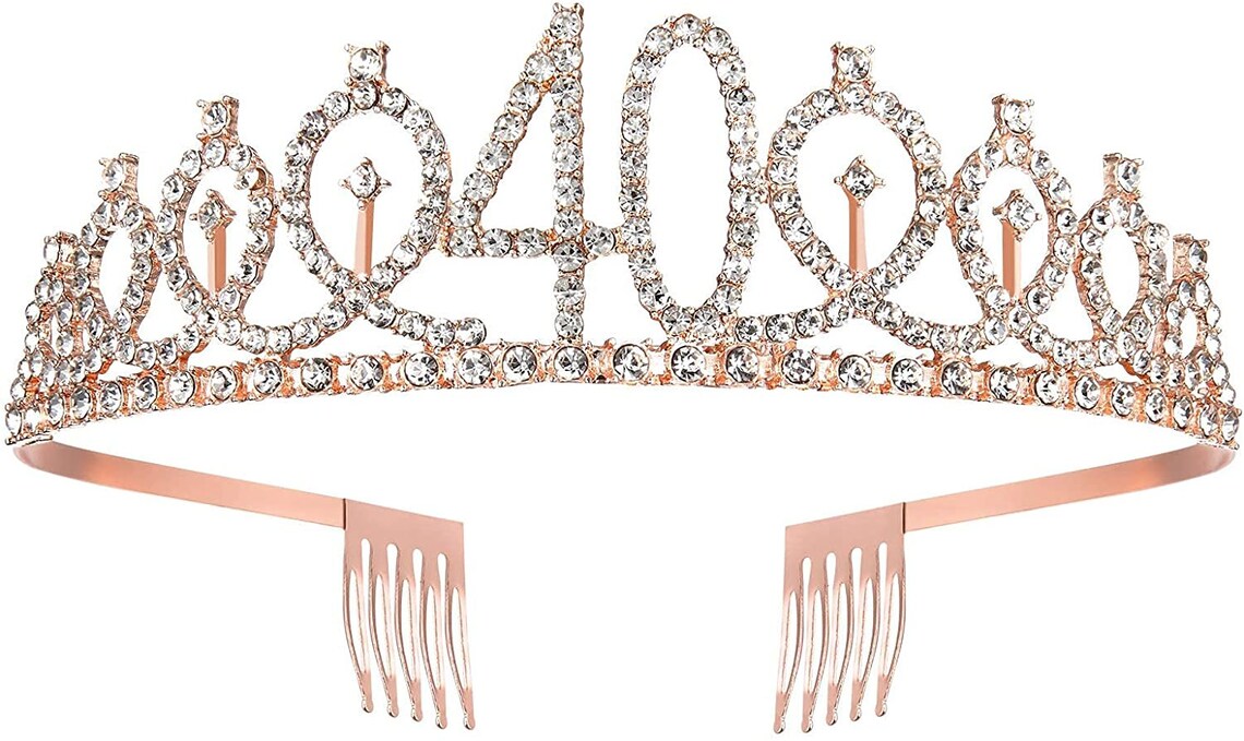 40th Birthday Sash and Tiara for Women, 40 & Fabulous Birthday Sash ...