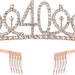 40th Birthday Sash and Tiara for Women, 40 & Fabulous Birthday Sash ...