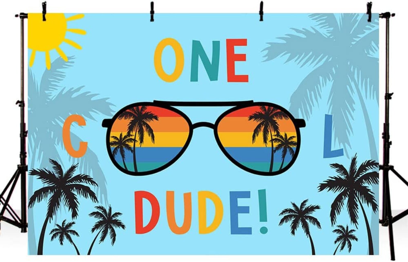 One Cool Dude Birthday Backdrop Cool One Boys 1st Birthday - Etsy