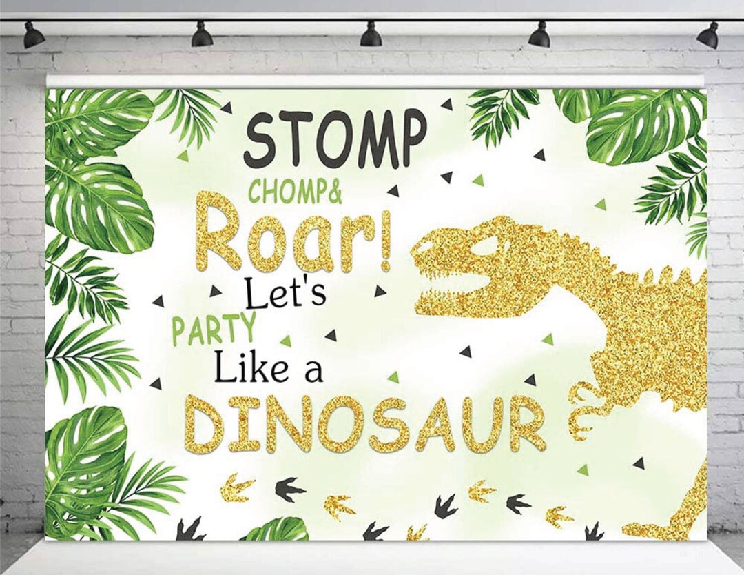 Dinosaur Birthday Backdrop 7x5ft, Dinosaur Birthday Decorations, Large ...