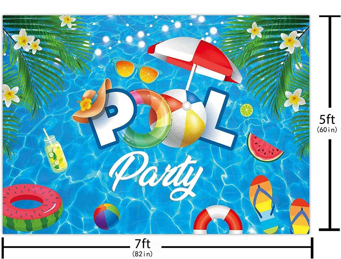 Pool Party Backdrop Summer Beach Pool Party Decorations - Etsy