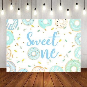 Donut Backdrop Donut Sweet One Backdrop Banner Boy's | Etsy
