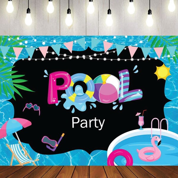Pool Party Banner - Etsy
