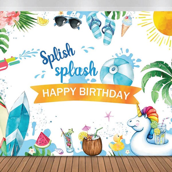 Pool Party Banner - Etsy