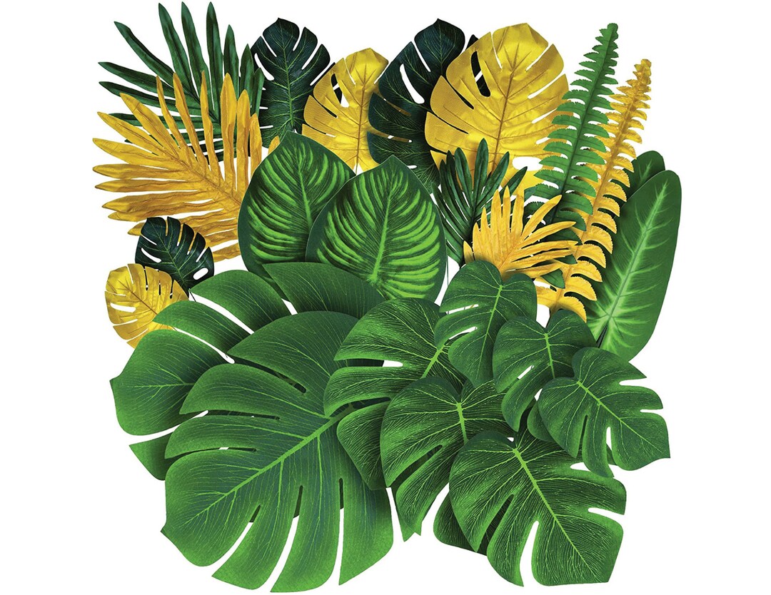 Palm Leaves for Tropical Party Decorations 84 Set Artificial - Etsy