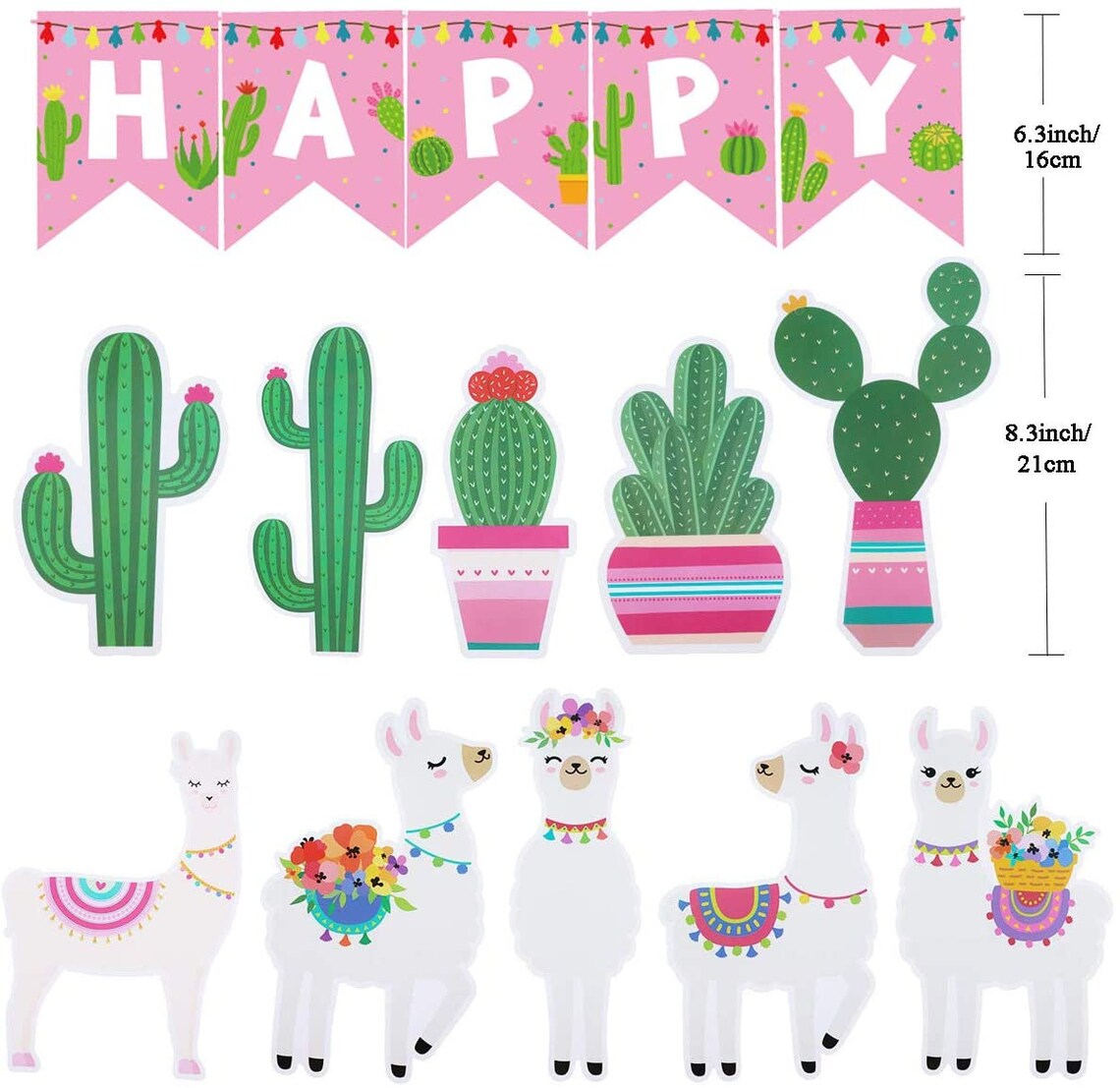 Llama Birthday Banner Llama Party Decoration Supplies for - Etsy