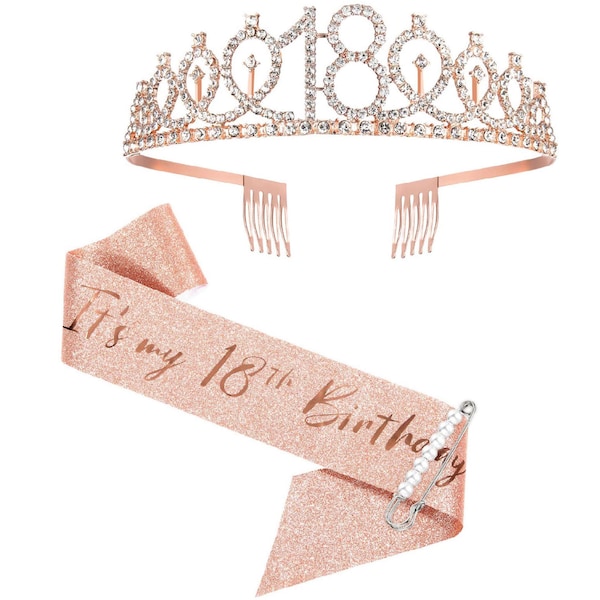 18th Birthday Tiara and Sash - Etsy