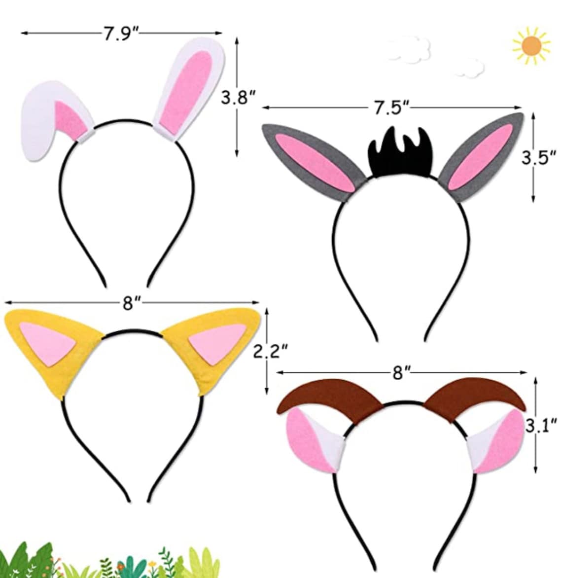 Farm Animals Party Headband Pack of 12 Barnyard Animals Ear - Etsy