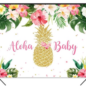 Aloha Baby Backdrop Pineapple Baby Shower Backdrop Summer - Etsy