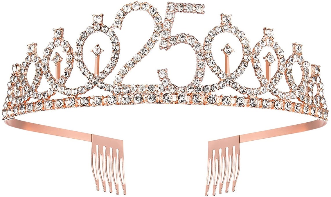 25th Birthday Sash and Tiara for Girls 25 & Fabulous Birthday | Etsy