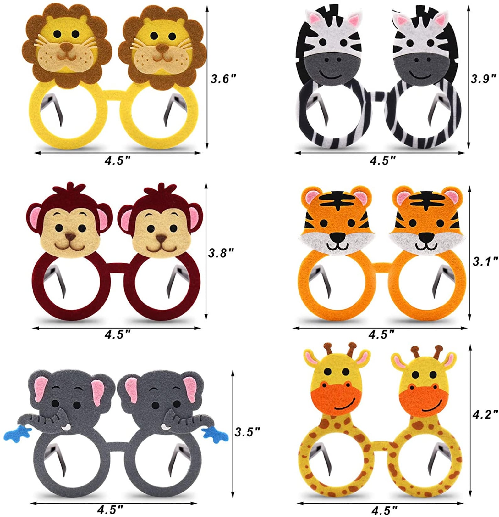 Jungle Safari Animals Glasses Pack of 12 Safari Party Favors - Etsy
