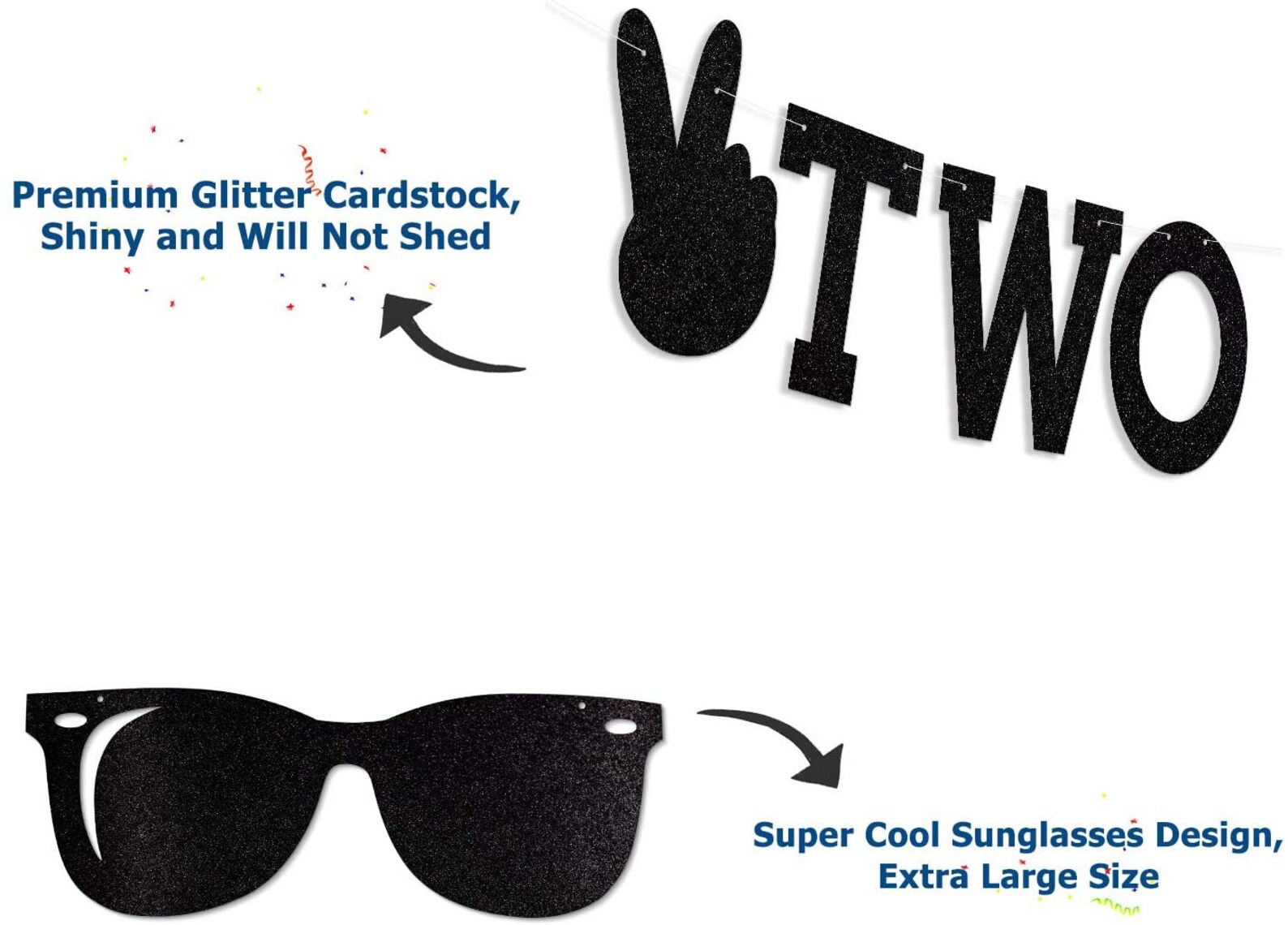 TWO COOL Birthday Decoration Two Cool Boys 2nd Birthday Decor | Etsy