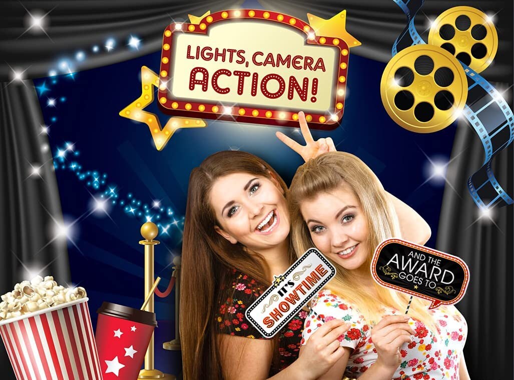 Movie Theme Photo Booth Background Movie Night Party Backdrop Movie ...