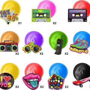 Back to the 90s Hanging Swirl Decorations 30psc, 1990's Hip Hop ...