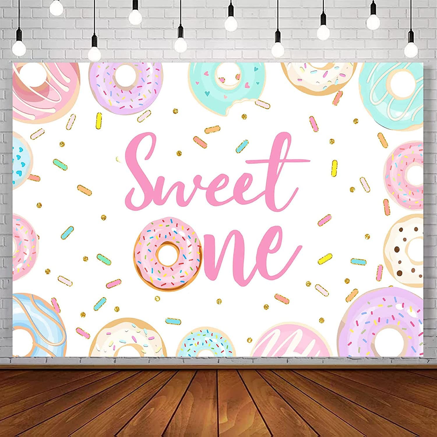 Donut Backdrop Donut Sweet One Backdrop Banner Donut Party - Etsy