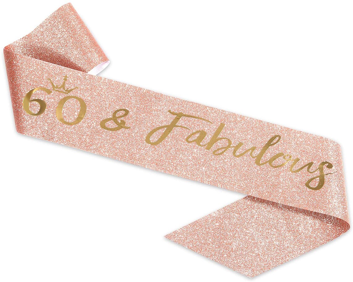 60th Birthday Sash and Tiara for Women 60 & Fabulous Birthday - Etsy