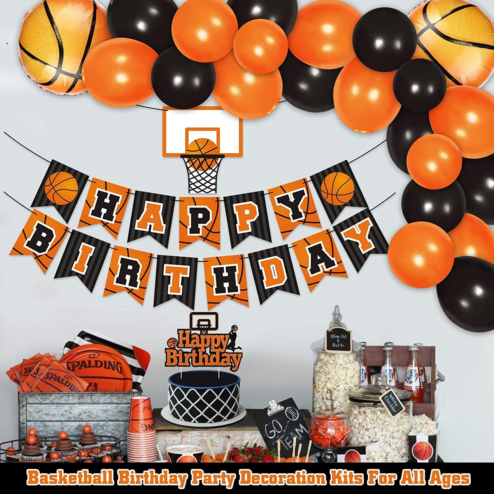 Basketball Birthday Party Decorations Basketball Slam Dunk | Etsy