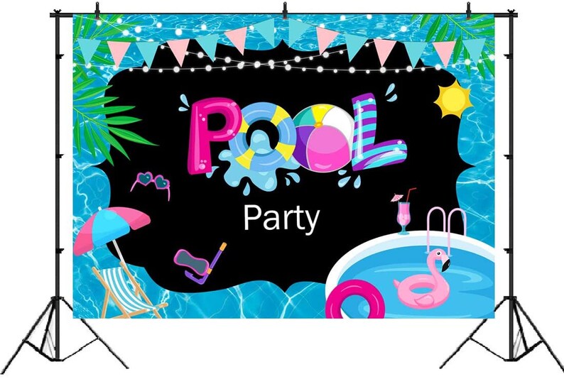 Pool Party Backdrop Summer Beach Pool Party Decorations - Etsy