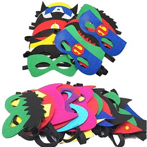 Superhero Masks Pack of 35 Superhero Party Favors Superhero | Etsy