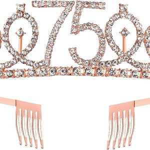 75th Birthday Sash and Tiara for Women, 75 & Fabulous Birthday Sash ...