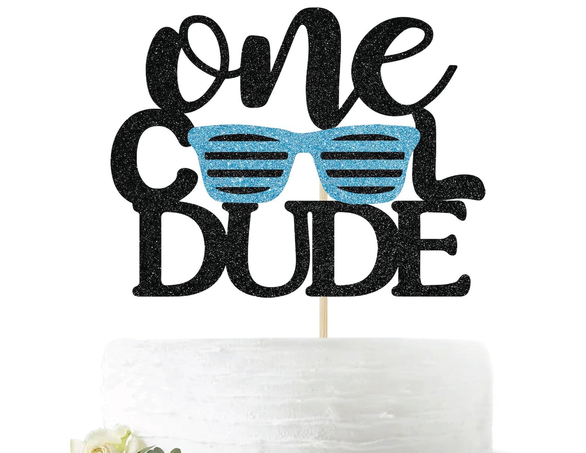 One Cool Dude Cake Topper Cool Dude Boys 1st Birthday Cake - Etsy