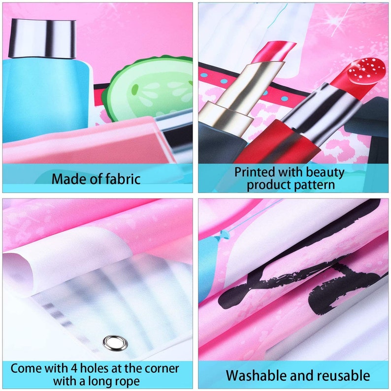 Spa Party Backdrop Girl's Spa Makeup Birthday - Etsy