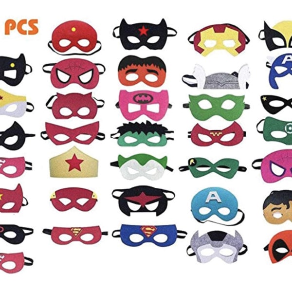 Superhero Masks - Etsy