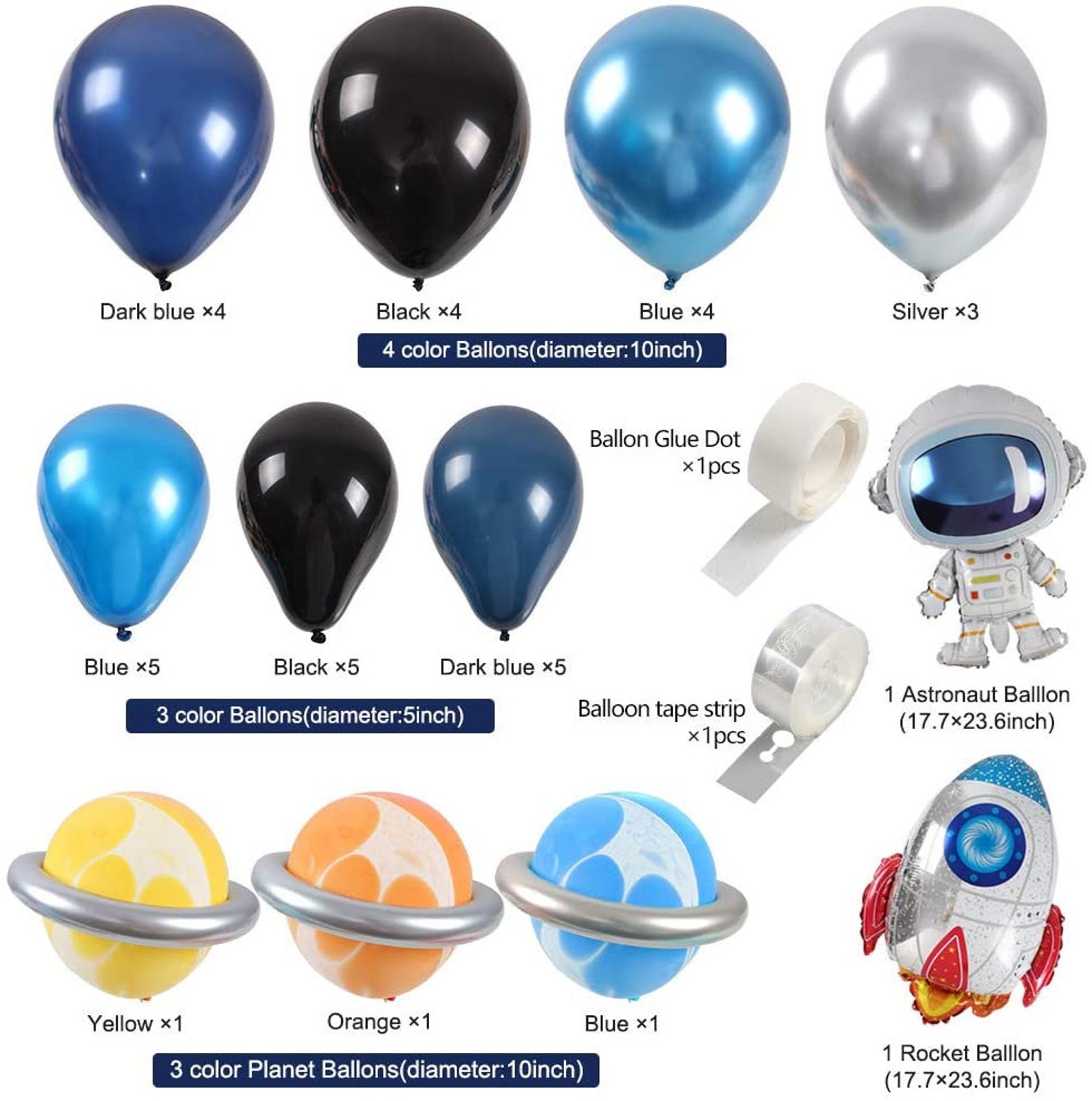 Outer Space Birthday Decoration Astronaut Birthday Decor Kit | Etsy