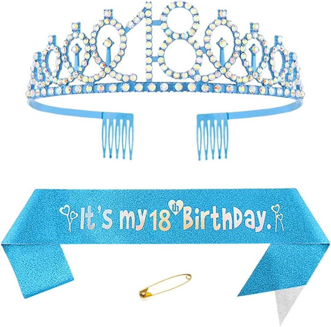 18th Birthday Sash and Tiara for Girls, 18 & Fabulous Birthday Sash ...