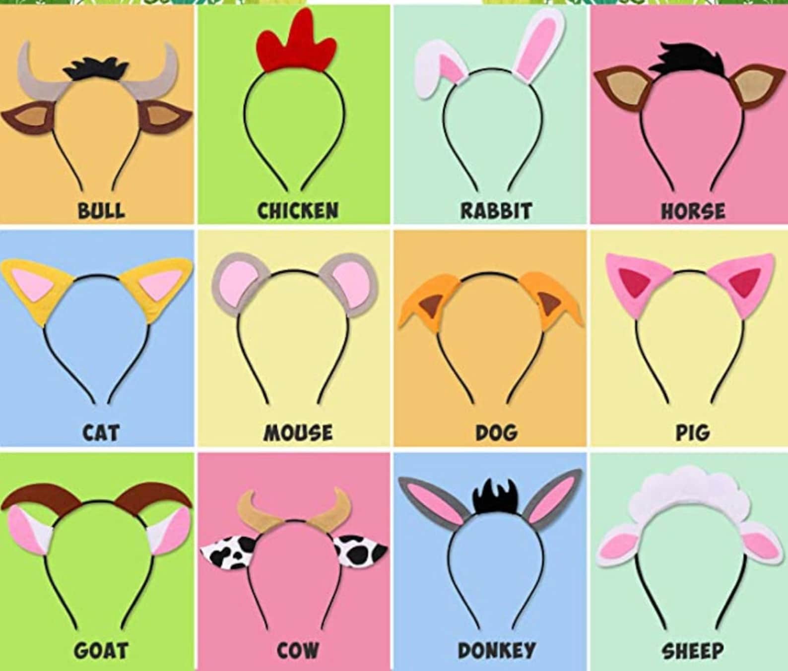 Farm Animals Party Headband Pack of 12 Barnyard Animals Ear - Etsy