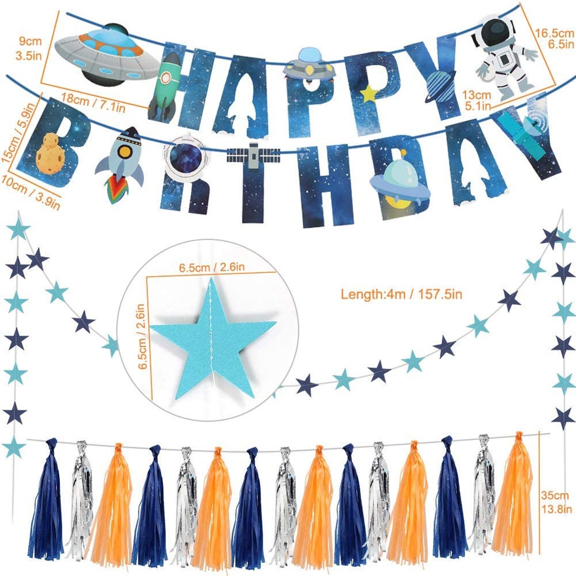 Outer Space Birthday Decoration Astronaut Birthday Decor Kit | Etsy