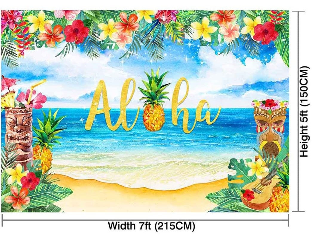 Hawaiian Luau Party Backdrop Hawaiian Theme Backdrop – PRETTY UR