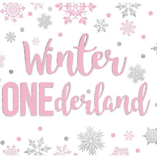 Winter Onederland Backdrop Girl Purple and Blue 1st Birthday - Etsy