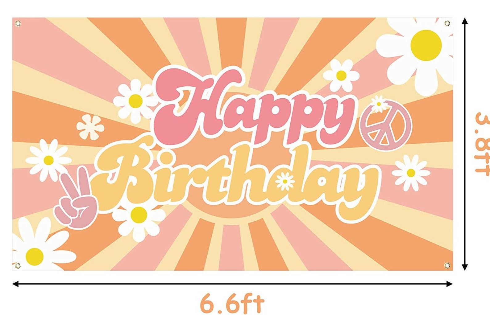 Groovy Birthday Backdrop for Retro Hippie Boho Party - Etsy