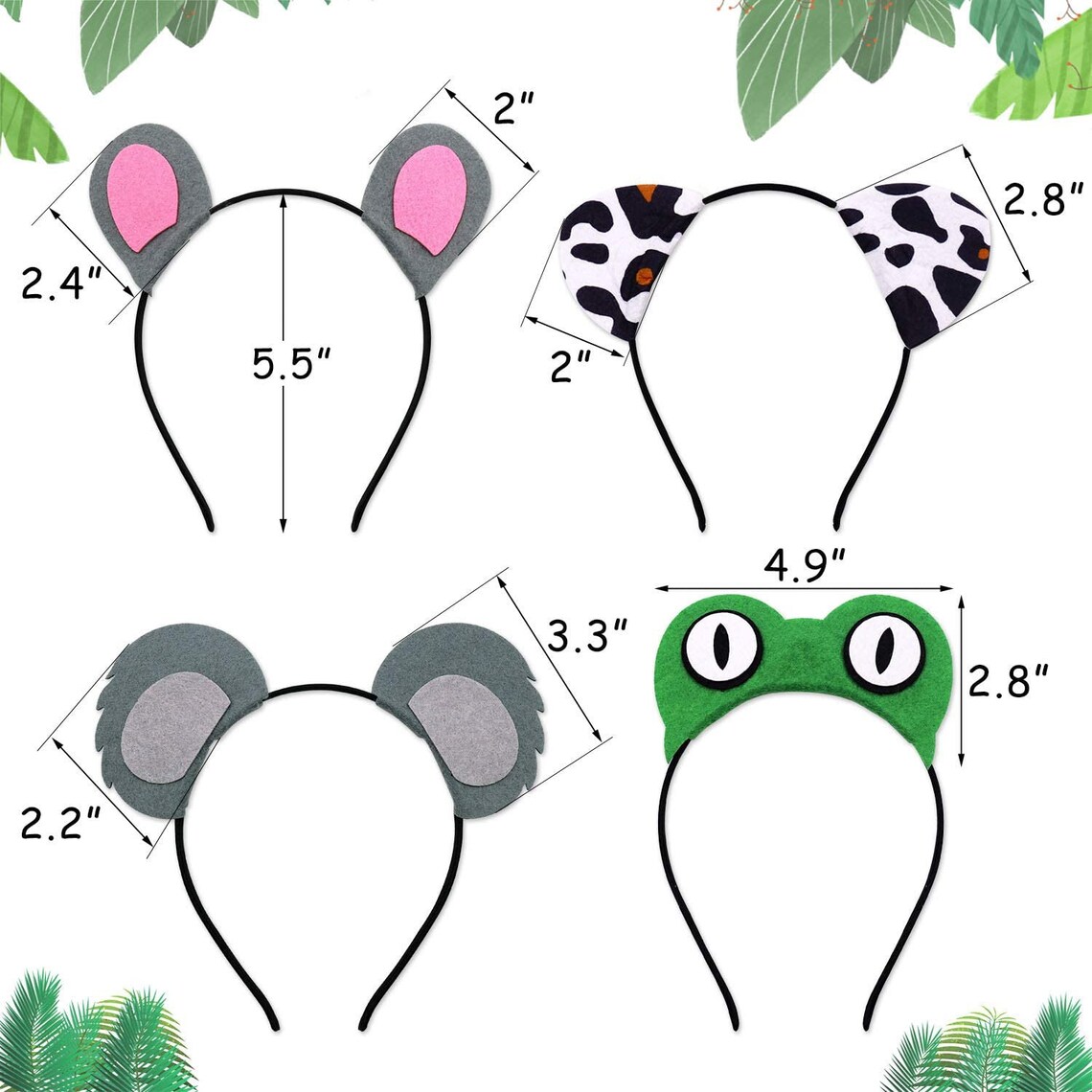 Jungle Animals Headbands Pack of 12 Safari Party Favors Zoo - Etsy