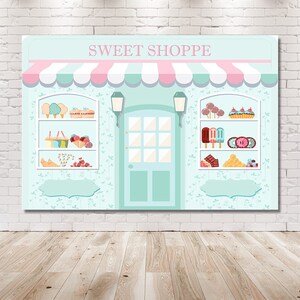 Ice Cream Birthday Backdrop, Ice Cream Shop Vinyl Photo Background ...