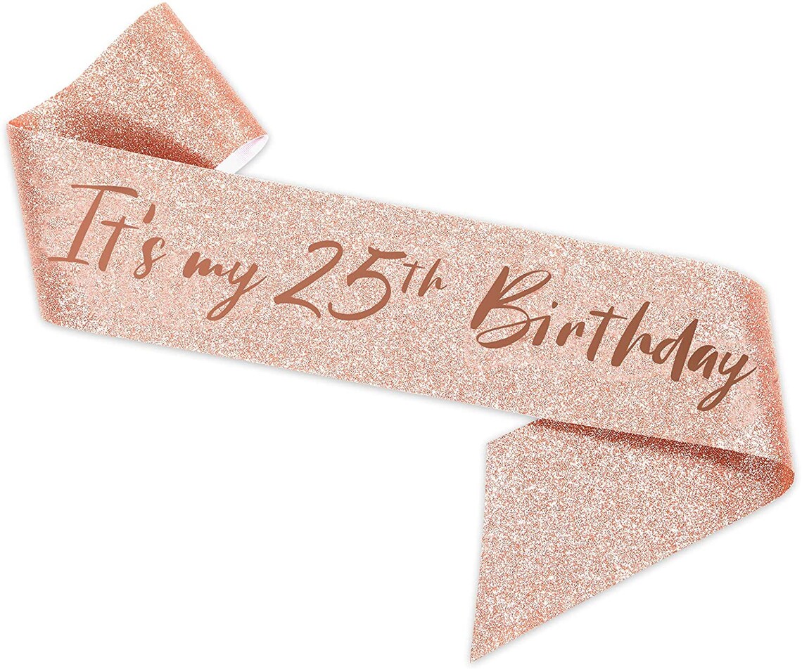 25th Birthday Sash and Tiara for Girls 25 & Fabulous Birthday | Etsy