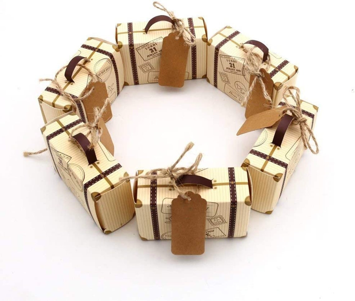 Mini Suitcase Favor Box 50pcs Travel Themed Treat Boxes New - Etsy