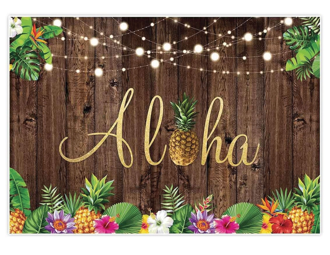 Aloha Rustic Wooden Backdrop Summer Tropical Hawaiian Beach - Etsy