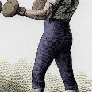 Boxing Print Hand Coloured From Victorian Engraving the Noble Art ...