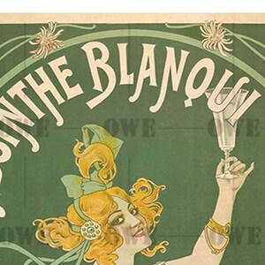 Art Nouveau Advert ABSINTHE Blanqui, the Green Fairy Aperitif French ...